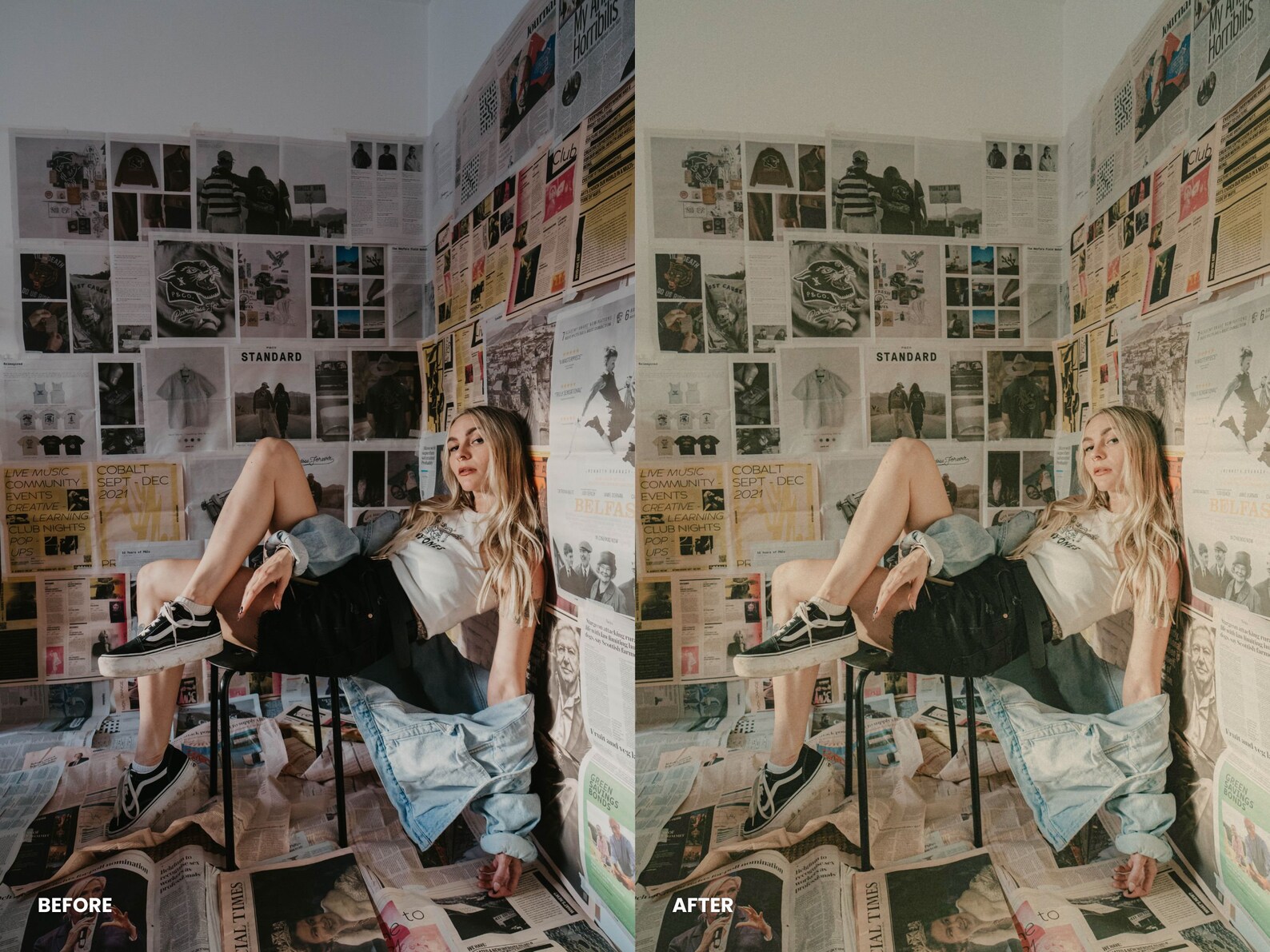 10 Retro 90's Lightroom Presets, Desktop and Mobile, Vintage Presets ...