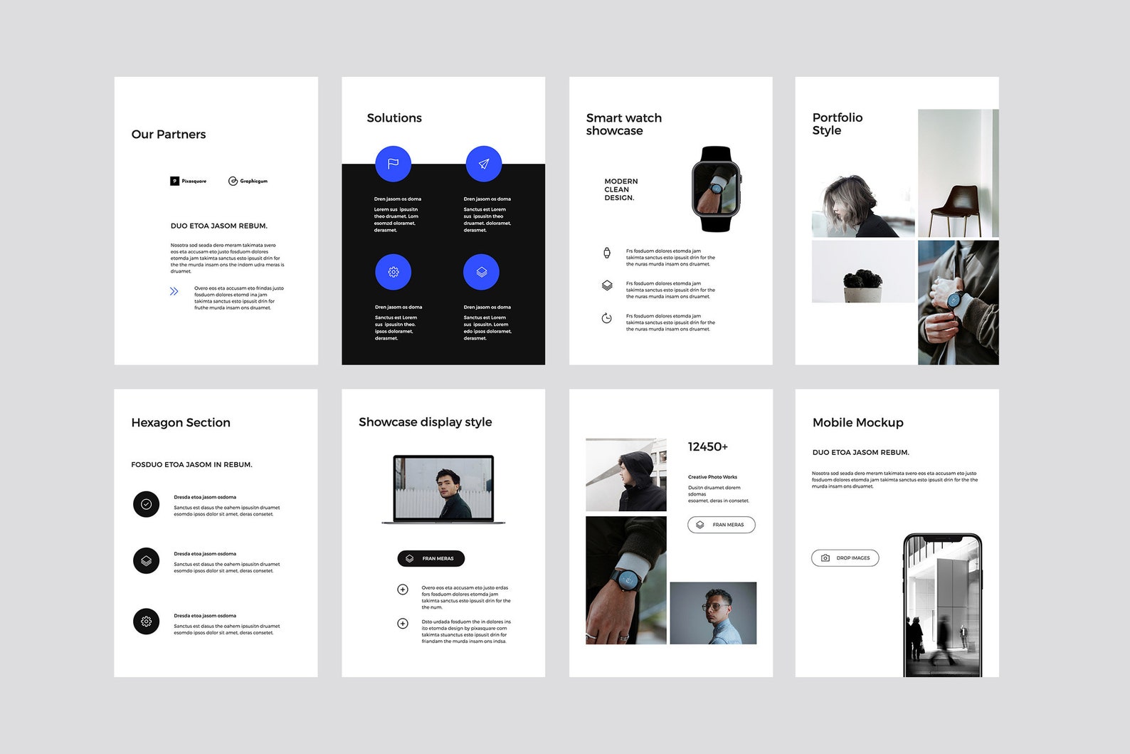 MURO Modern Vertical A4 Powerpoint Template Presentation - Etsy