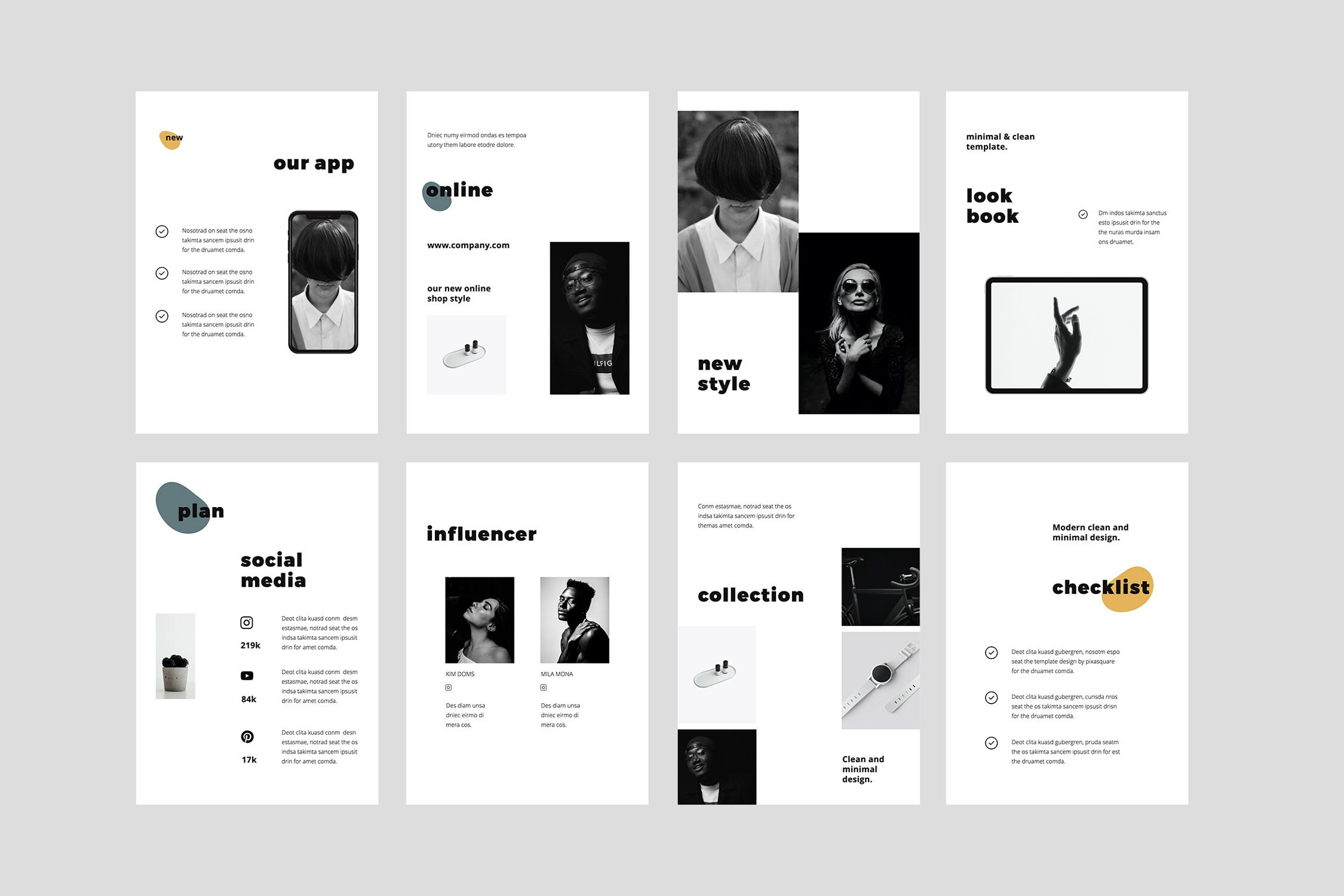 MOSY Stylish Vertical A4 Powerpoint Template Presentation - Etsy