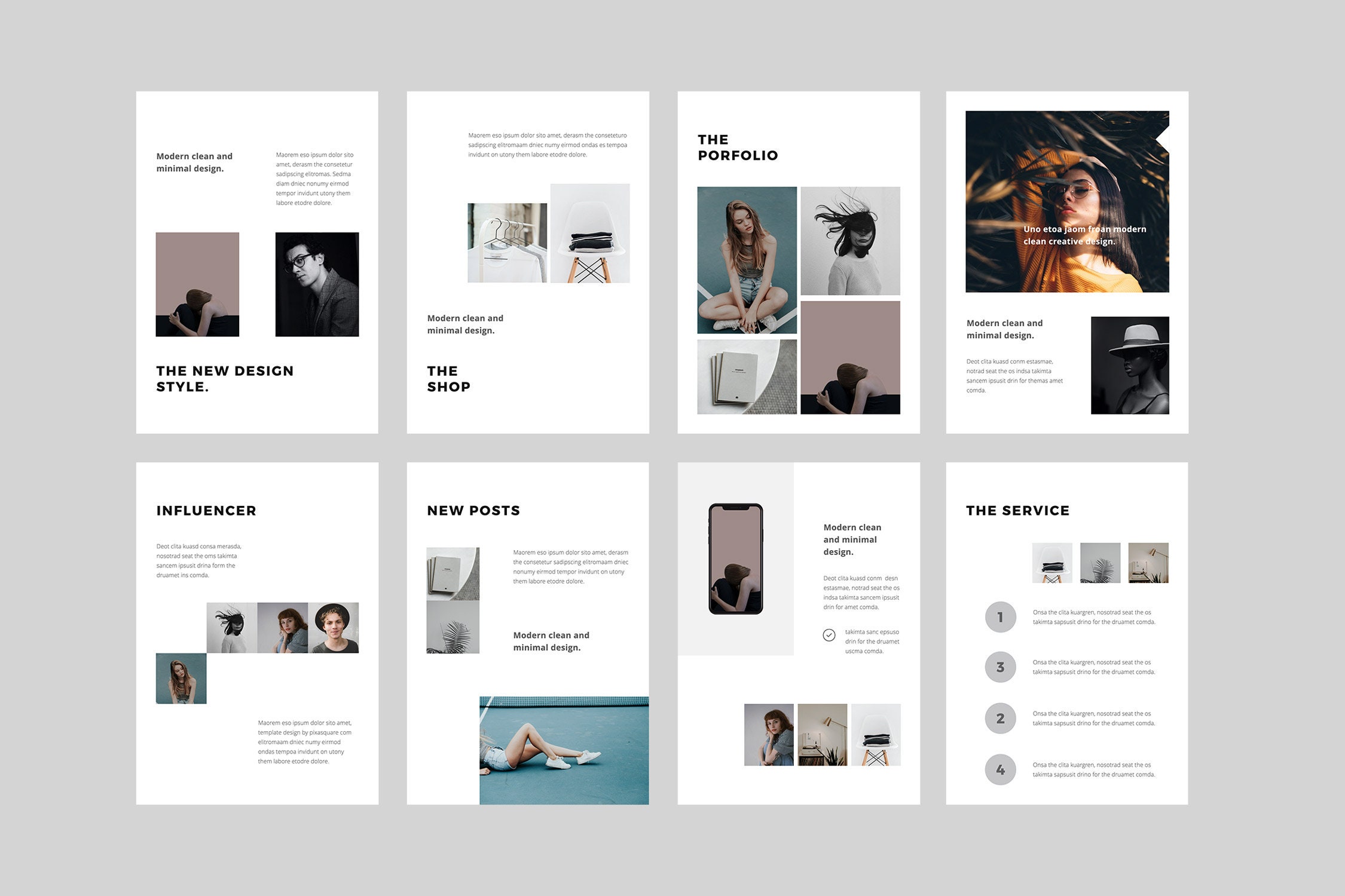 BOSH Modern Vertical A4 Powerpoint Template Presentation - Etsy