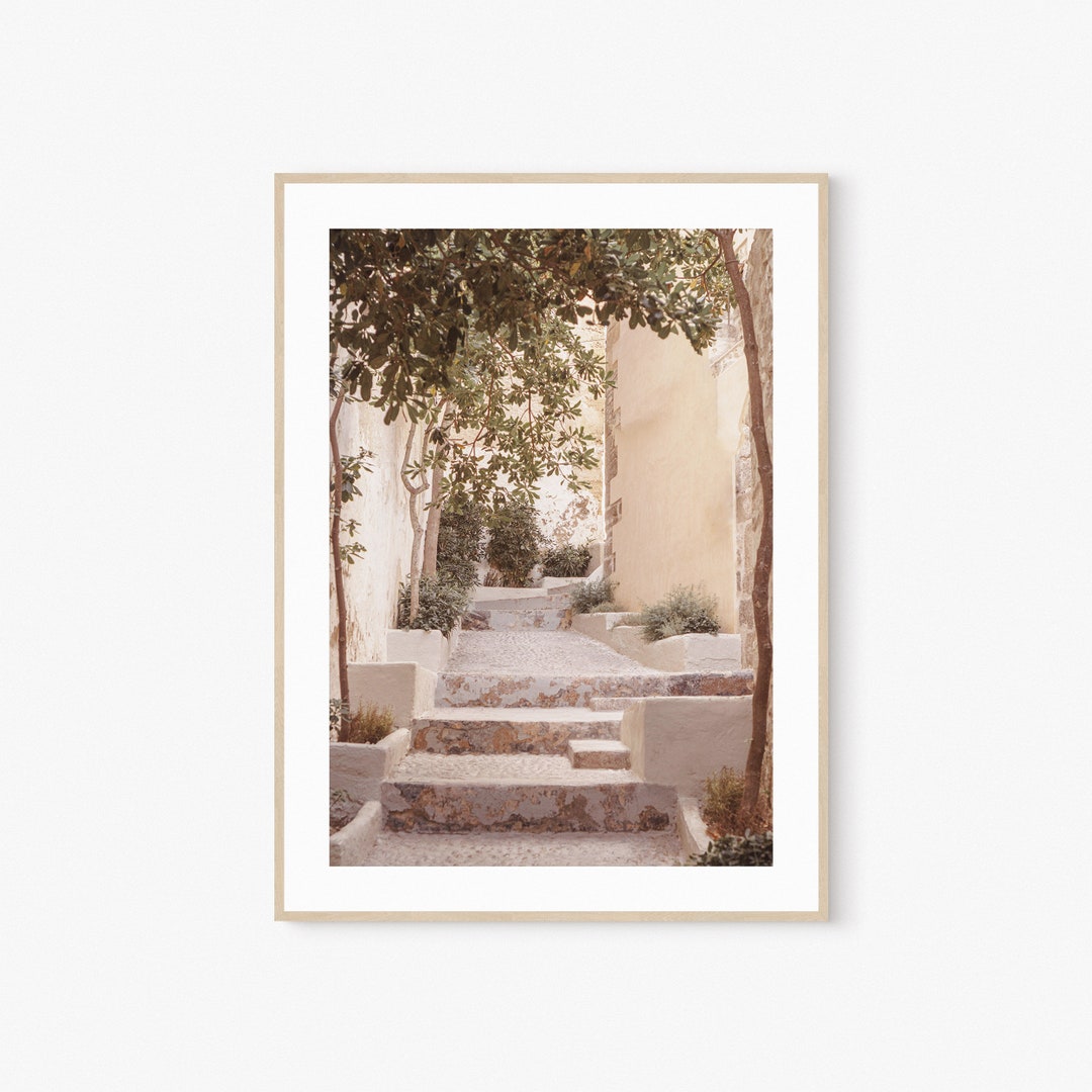 Mediterranean Print Wall Art, Digital Prints, Village Print, Printable ...
