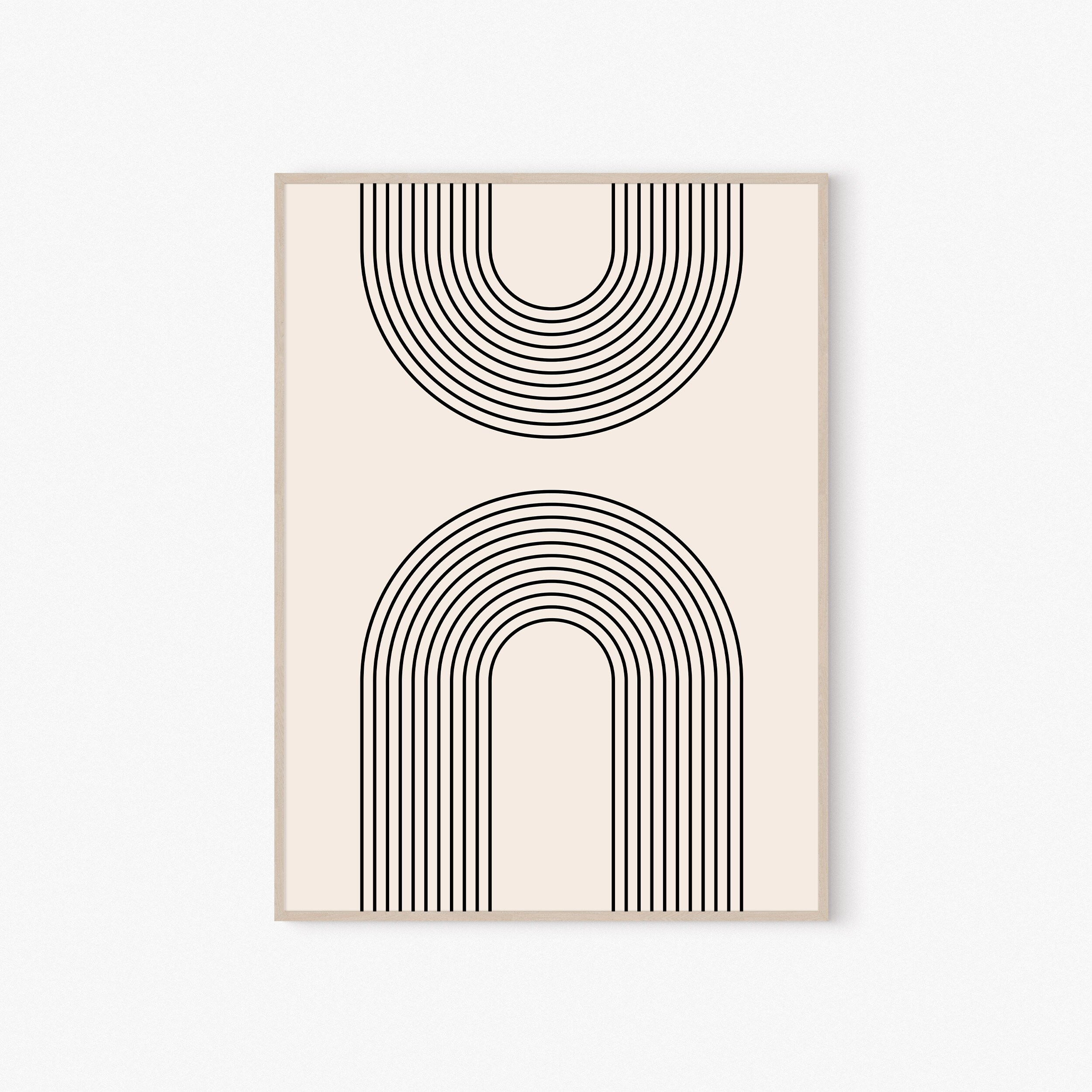 Mid Century Modern Arch Print, Geometric Art Print, Modern Abstract Art ...