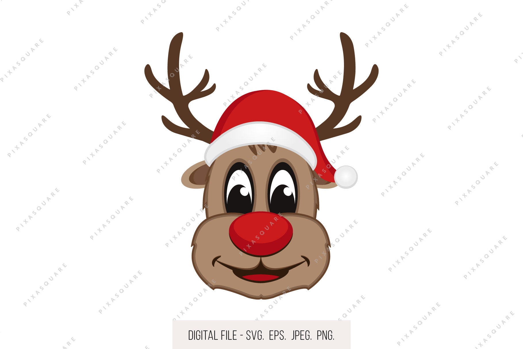 Rudolph Face Clip Art