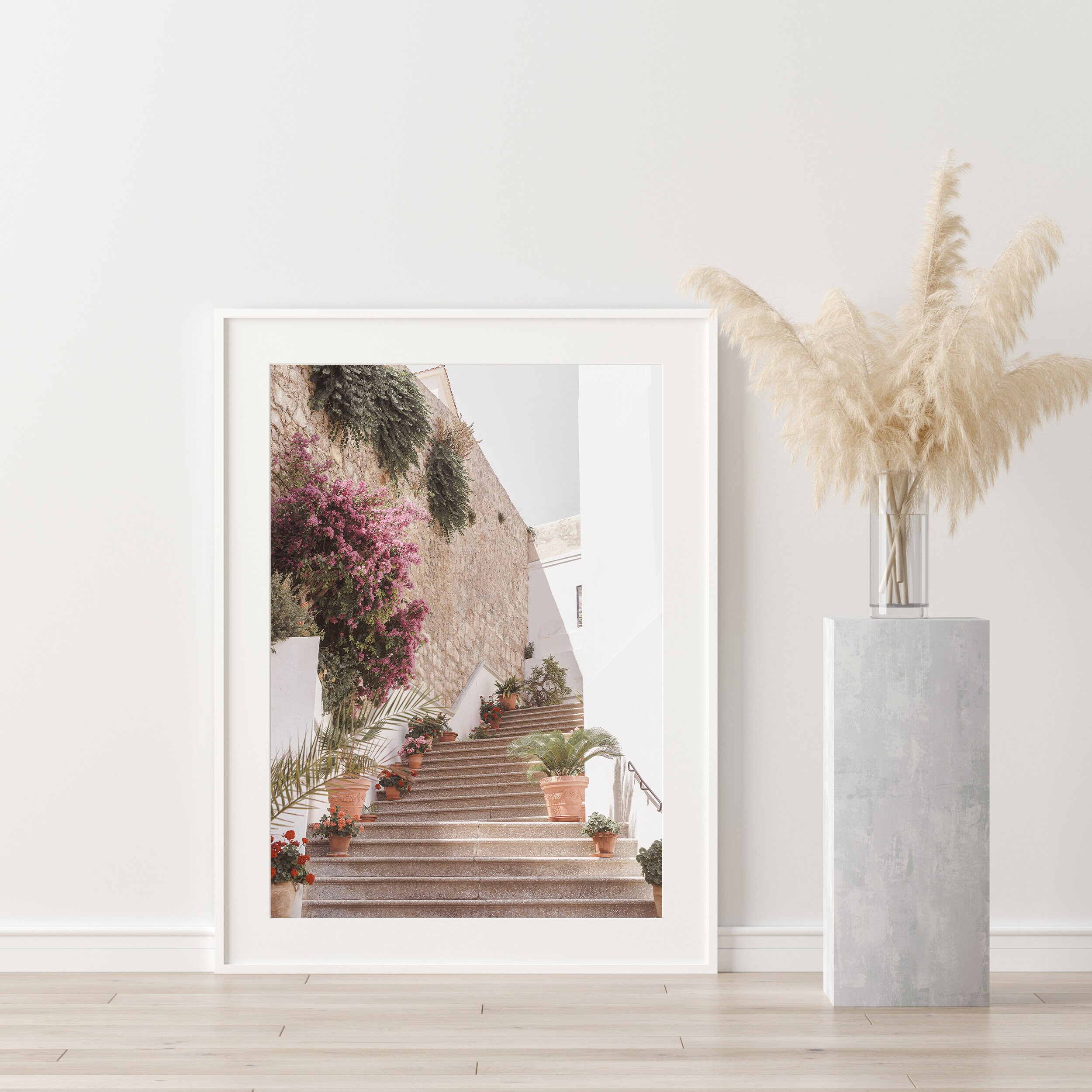 Mediterranean Print Wall Art, Digital Prints, Village Print, Printable ...