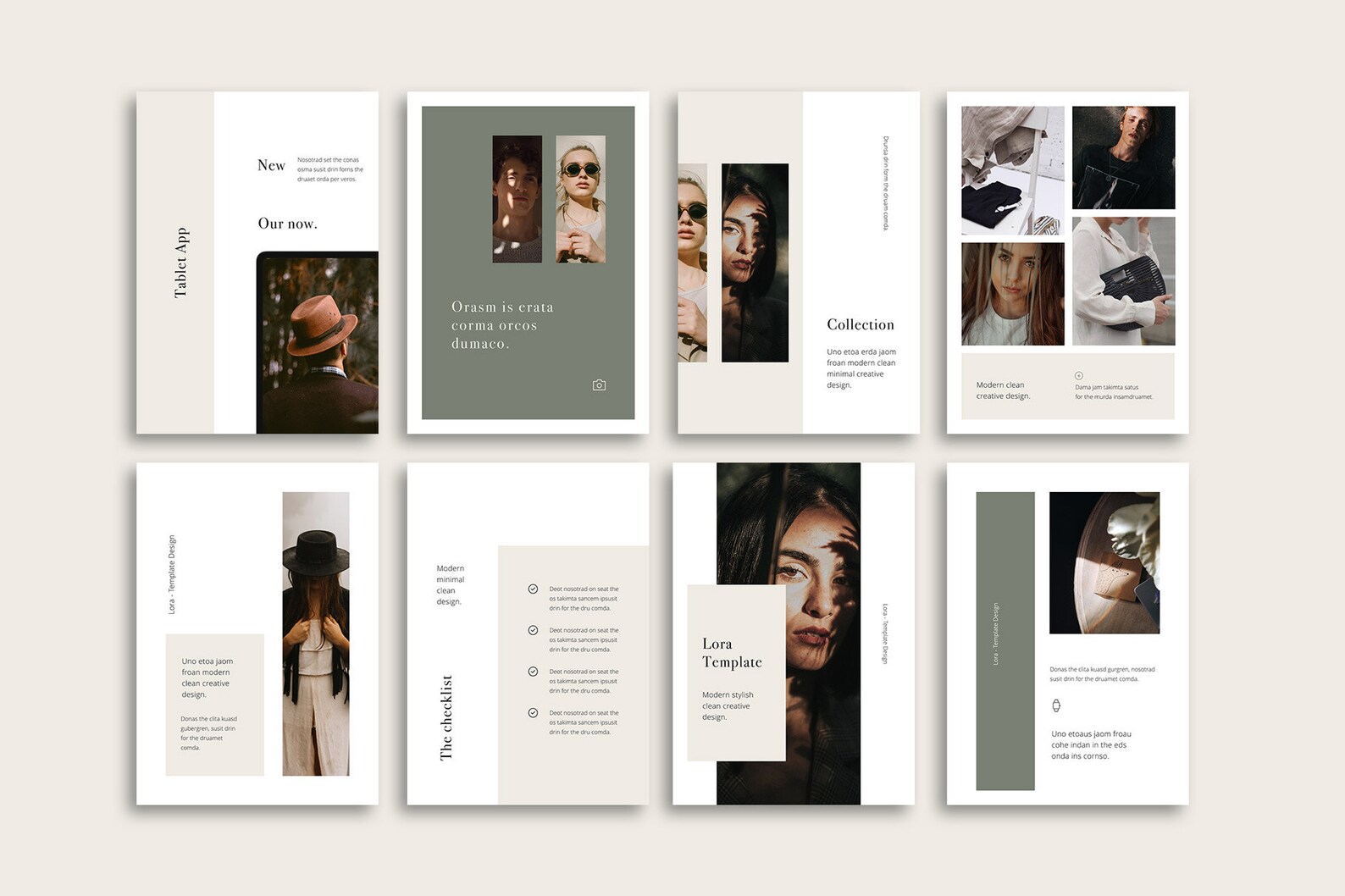 LORA Vertical Google Slides Template Presentation in A4 & US - Etsy