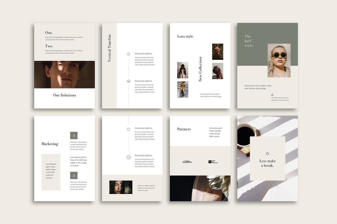 LORA Vertical Google Slides Template Presentation in A4 & US - Etsy