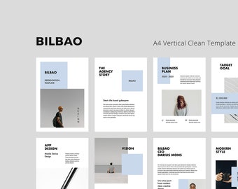 MURO Modern Vertical A4 Powerpoint Template Presentation | Etsy