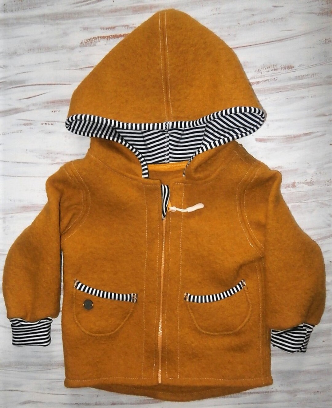 Wool Jacket Baby Jacket in Mustard Colors Round or Pointed - Etsy