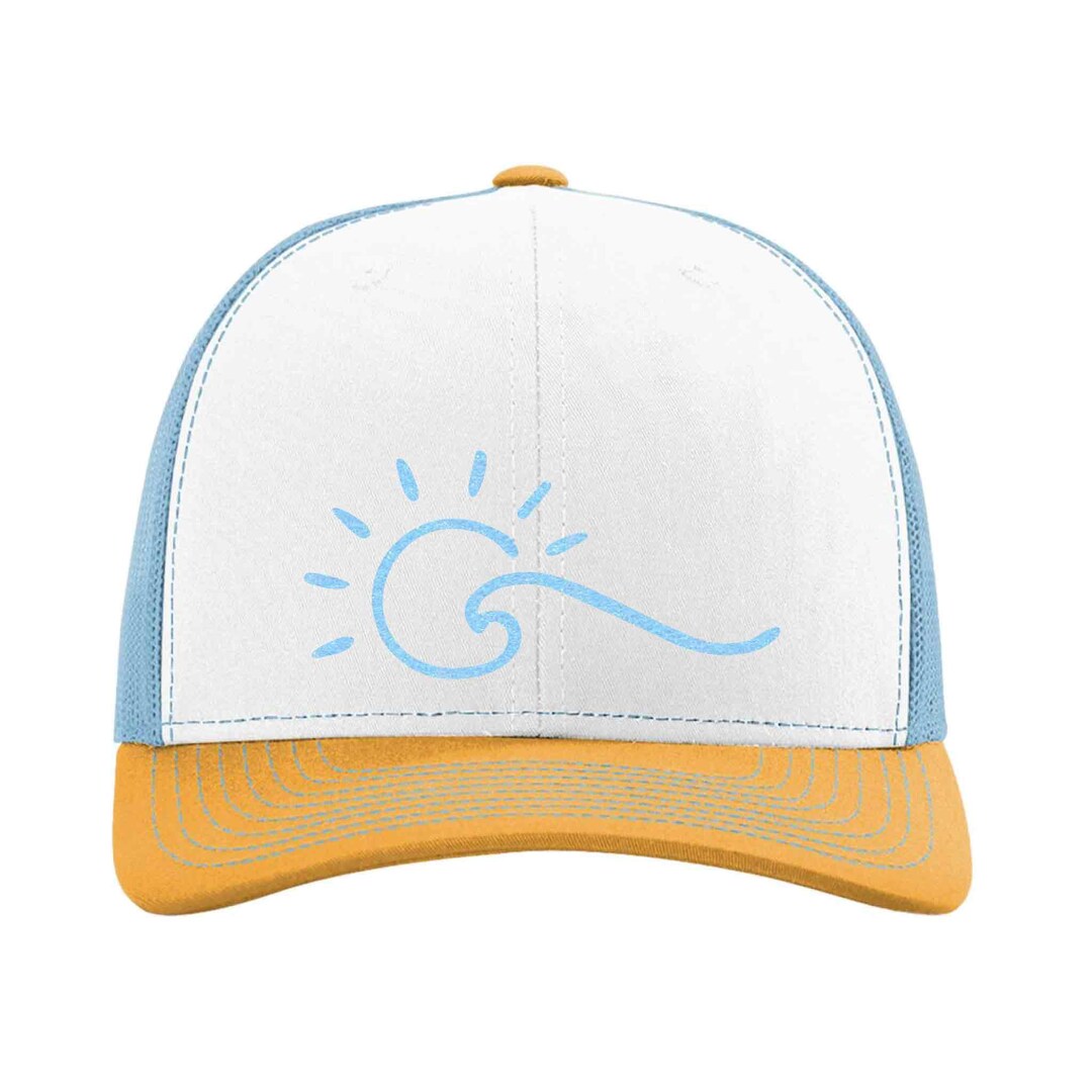 Sun Wave Trucker Cap Vacation Hat Lake Ocean Gift | Sparkly Glitter ...