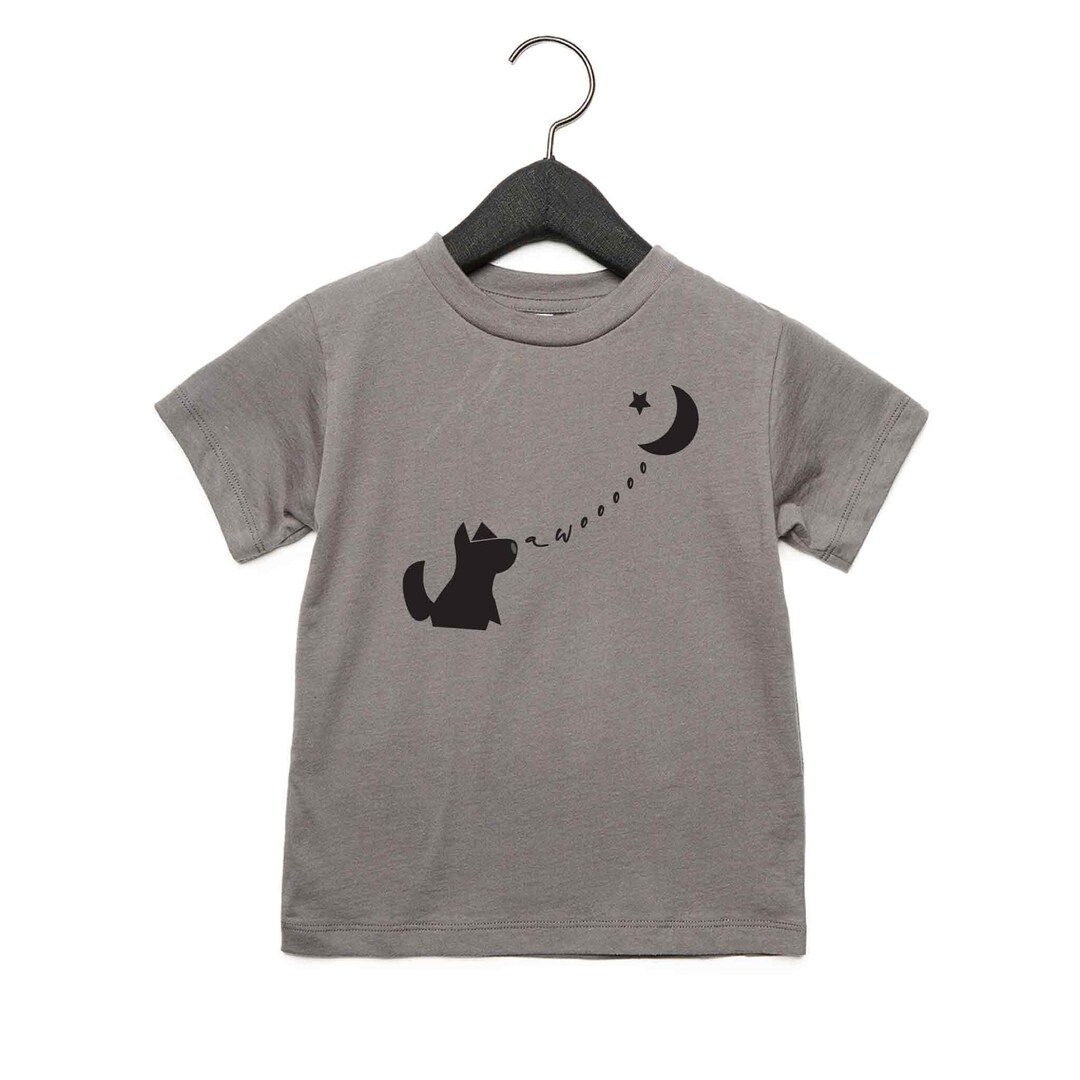Boys Wolf Shirt | Howling “awoooo” Wolf Graphic Tee | Wolfpack Kids ...