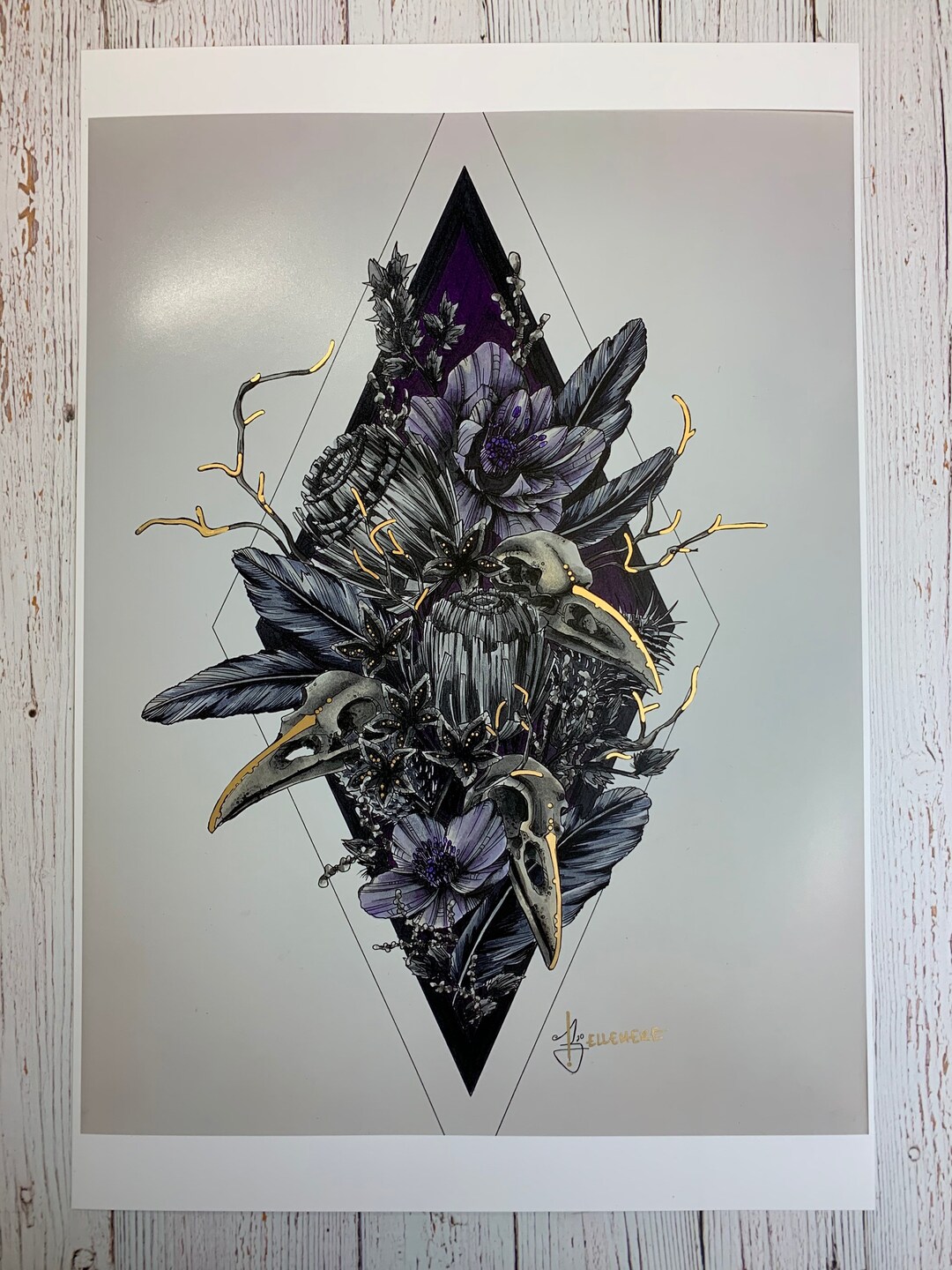 A Midnight Dreary Large Print - Etsy