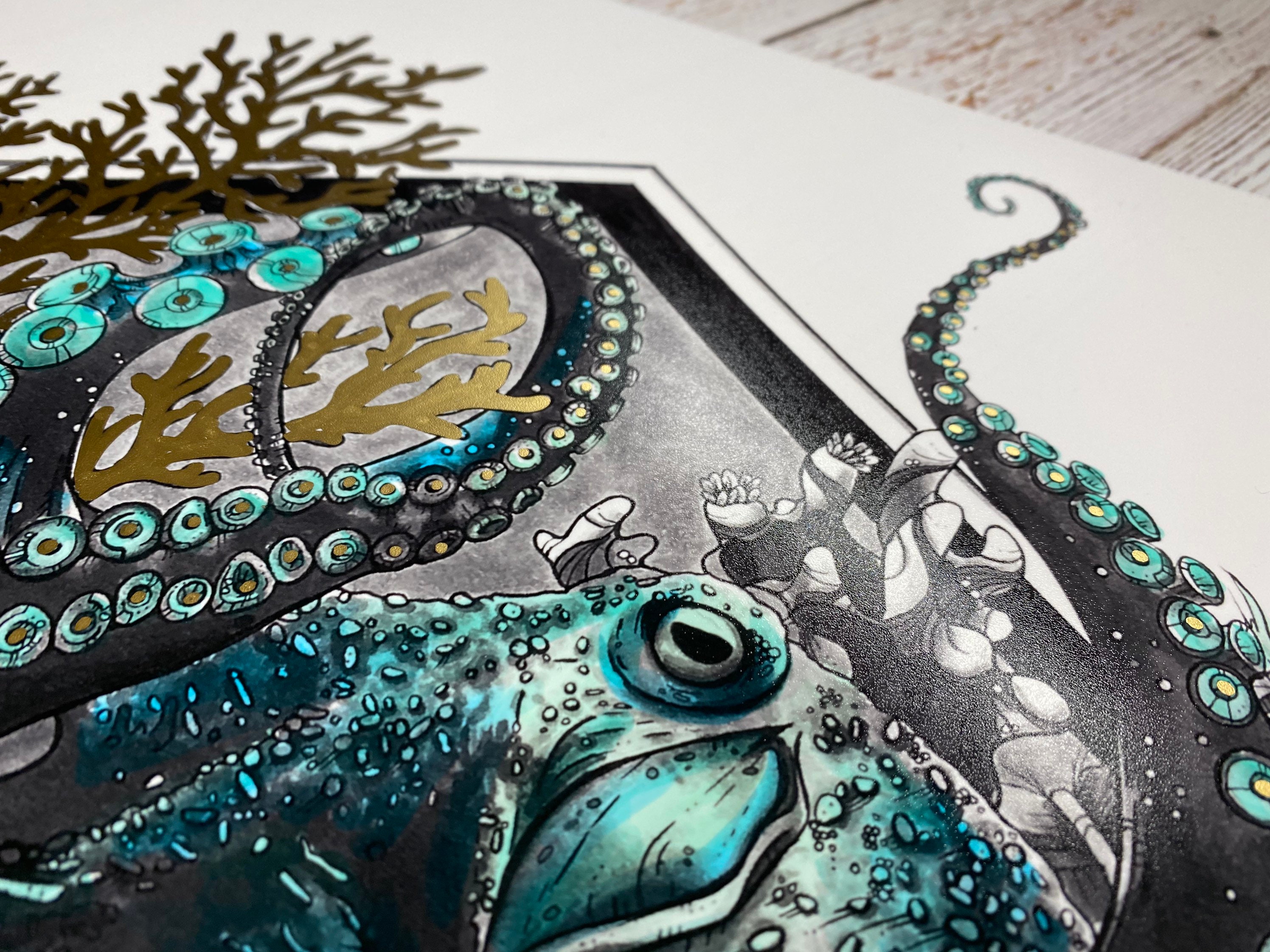 Mr. Octopus Gilded Moonlight Edition large | Etsy