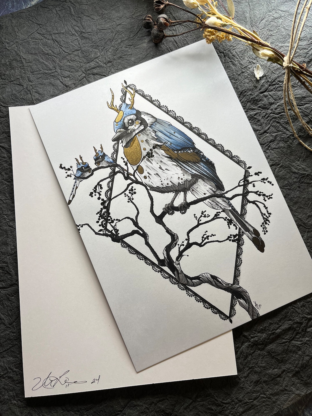 Mini Winter Blues Matte Print - Etsy