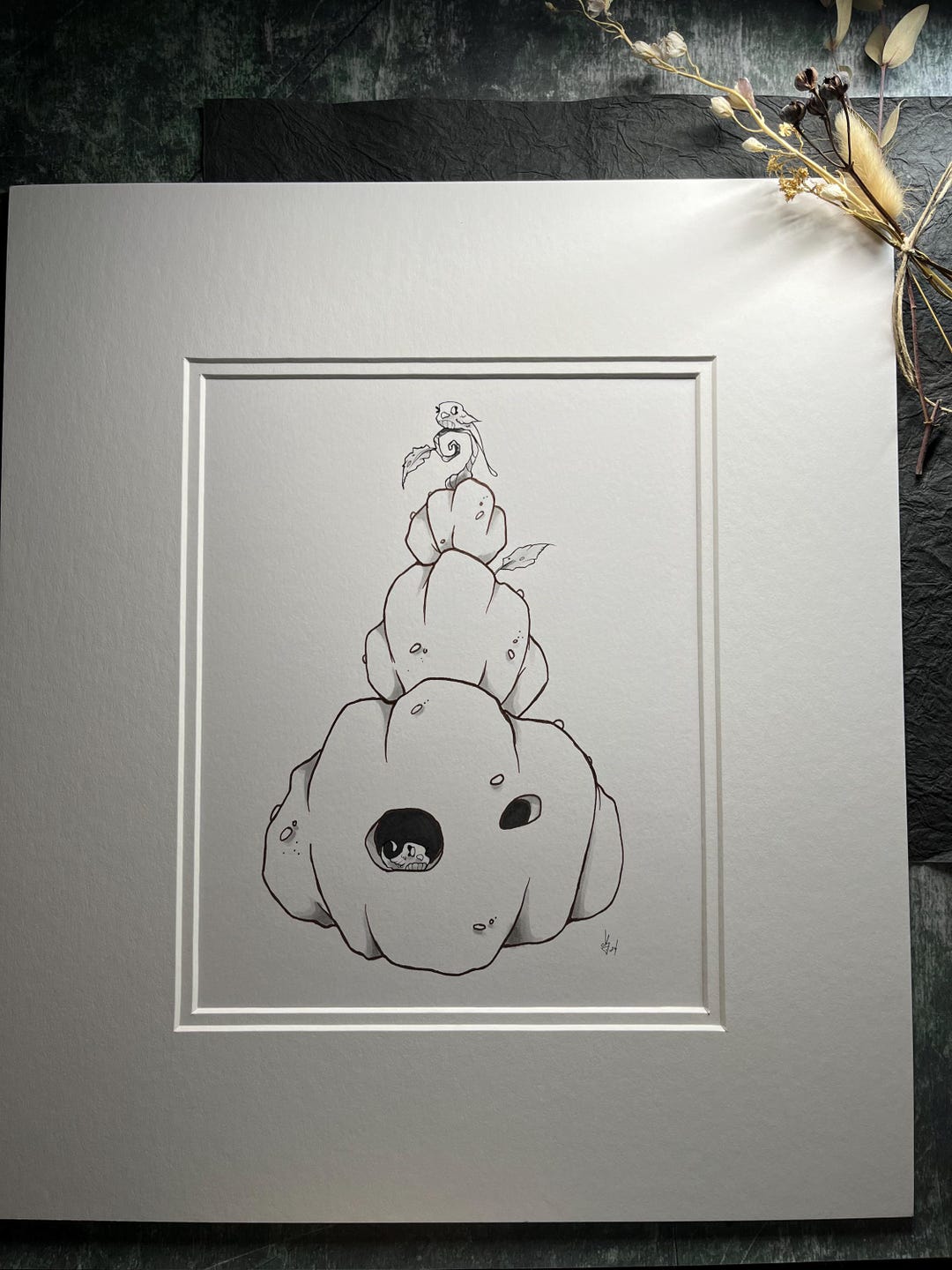 Squatting on Squash Original - Etsy