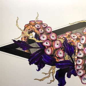 Sunset Octopus - Etsy