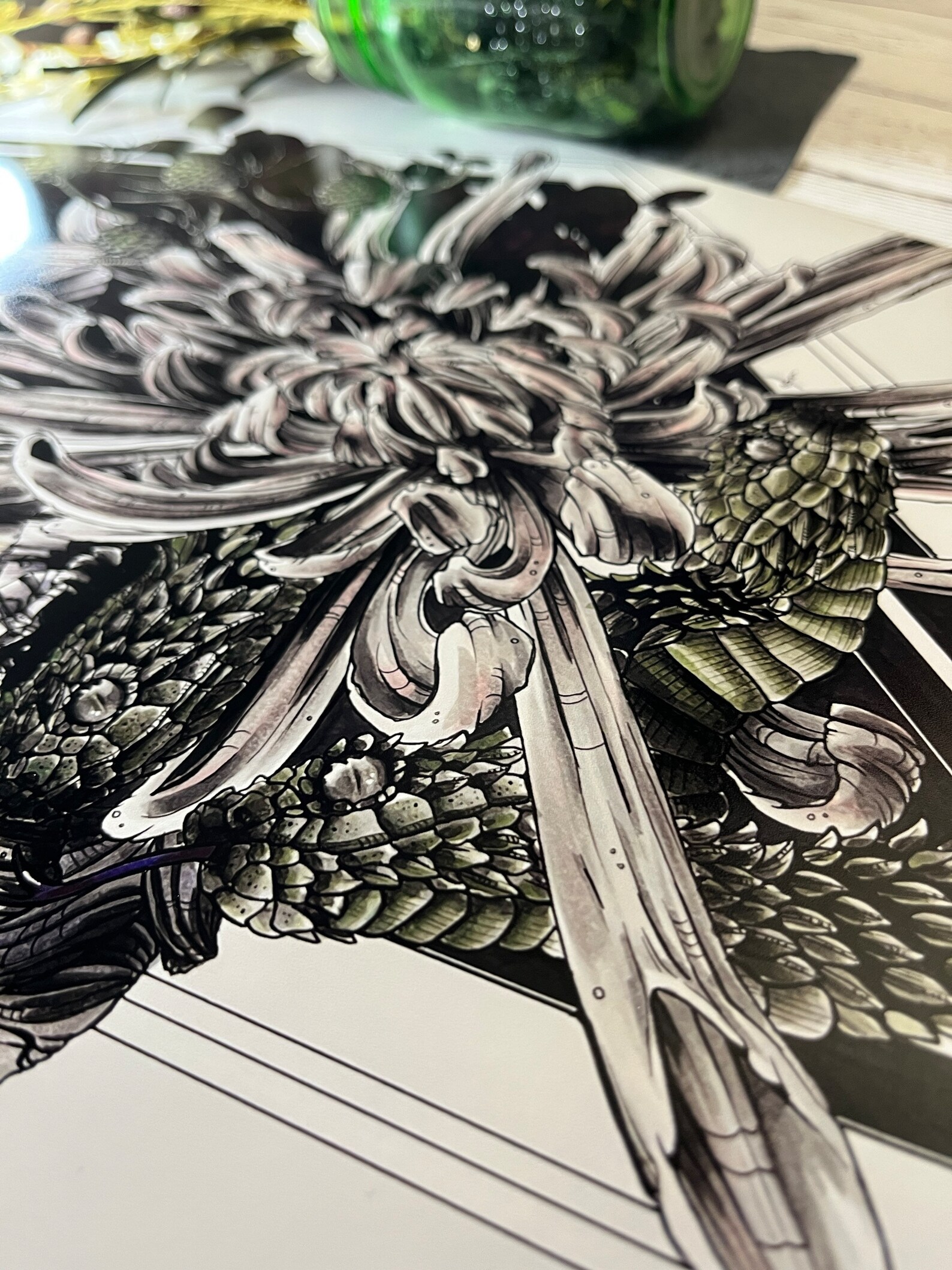 Ashen Ophidia Large Print - Etsy
