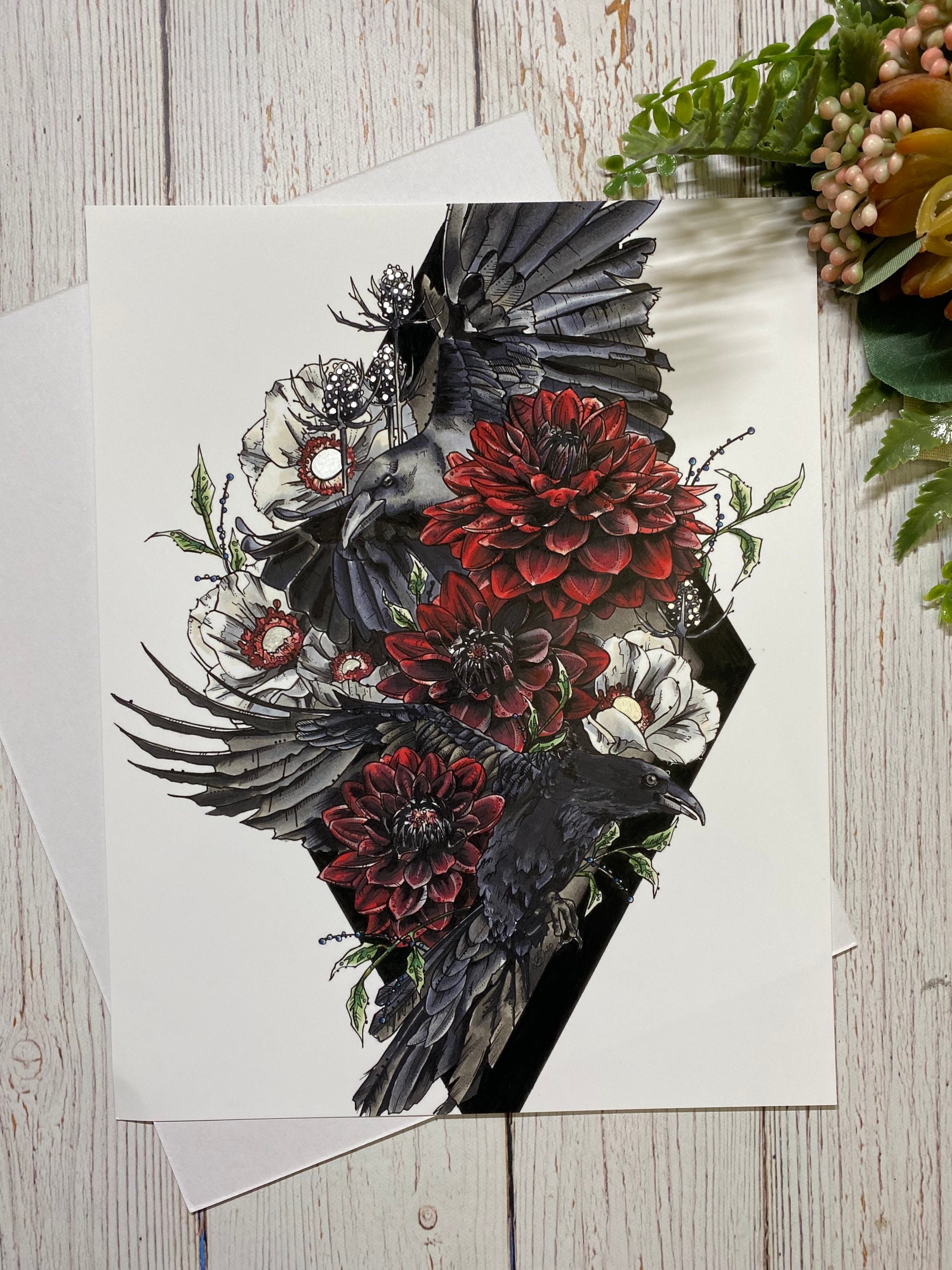 Black Birds Small Print | Etsy