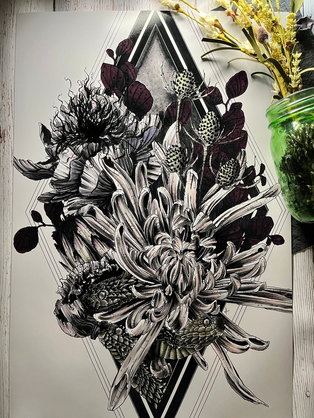 Ashen Ophidia Large Print - Etsy
