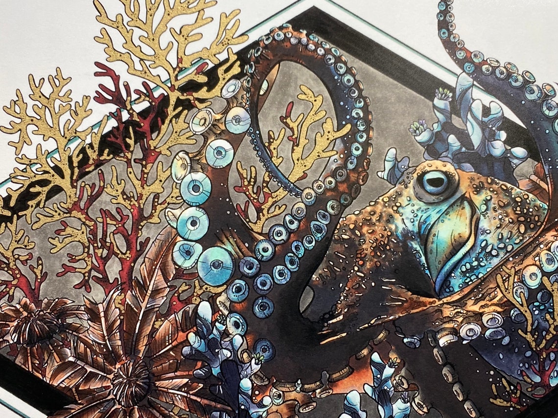 Small Mr. Octopus Print | Etsy