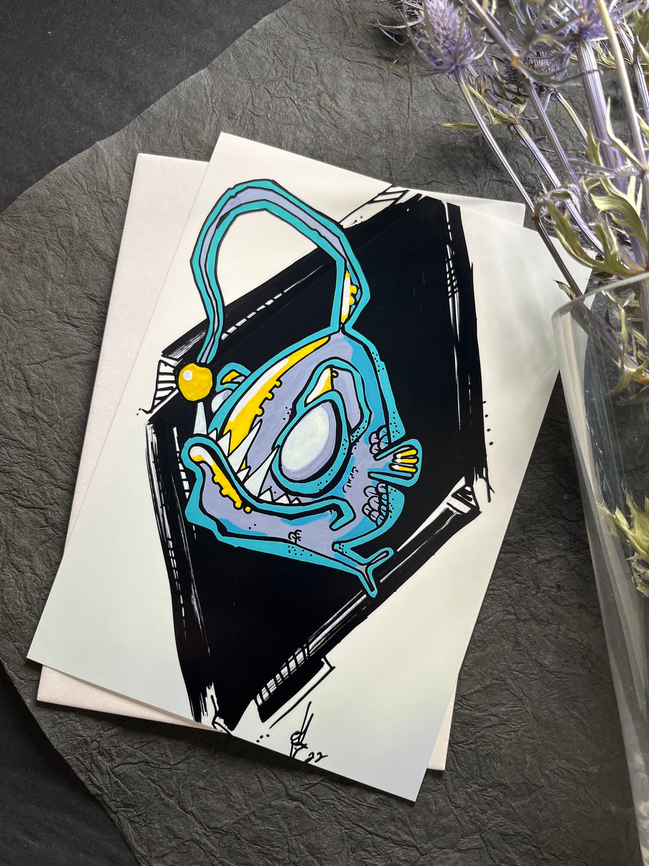 POSCA Anglerfish Print - Etsy