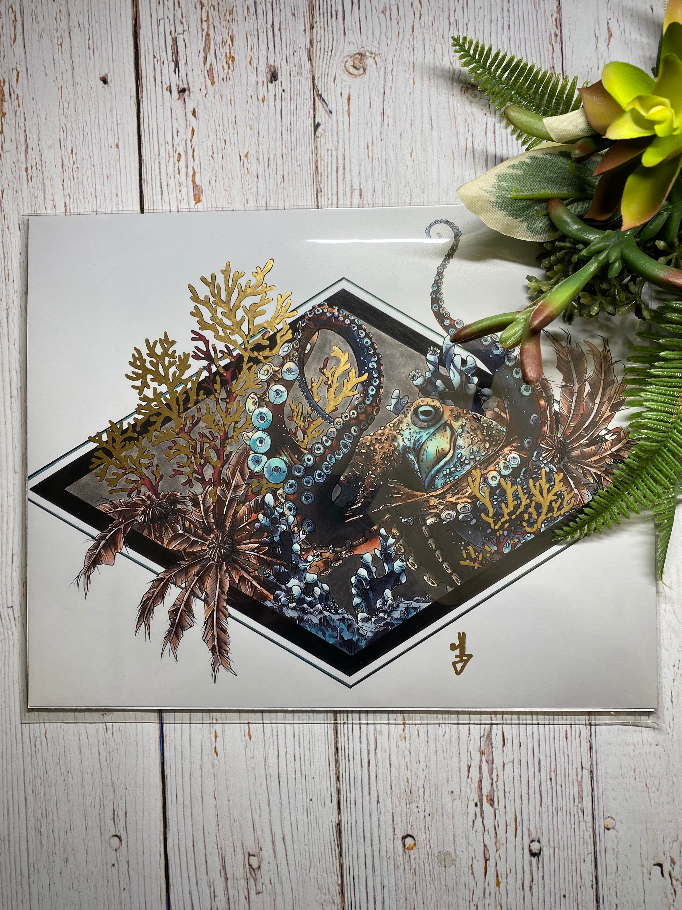 Small Mr. Octopus Print | Etsy