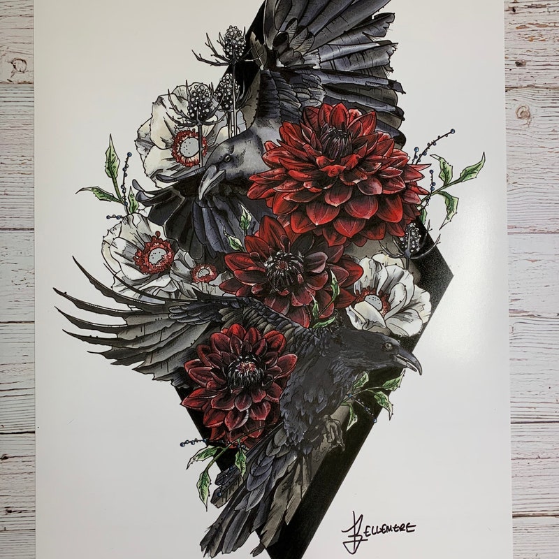 Crow Art Print - Etsy