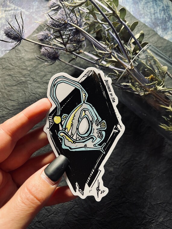 POSCA Anglerfish Vinyl Sticker - Etsy