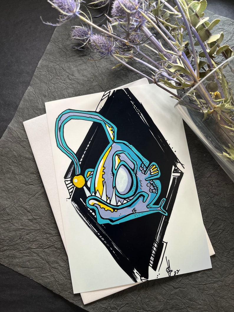 POSCA Anglerfish Print - Etsy