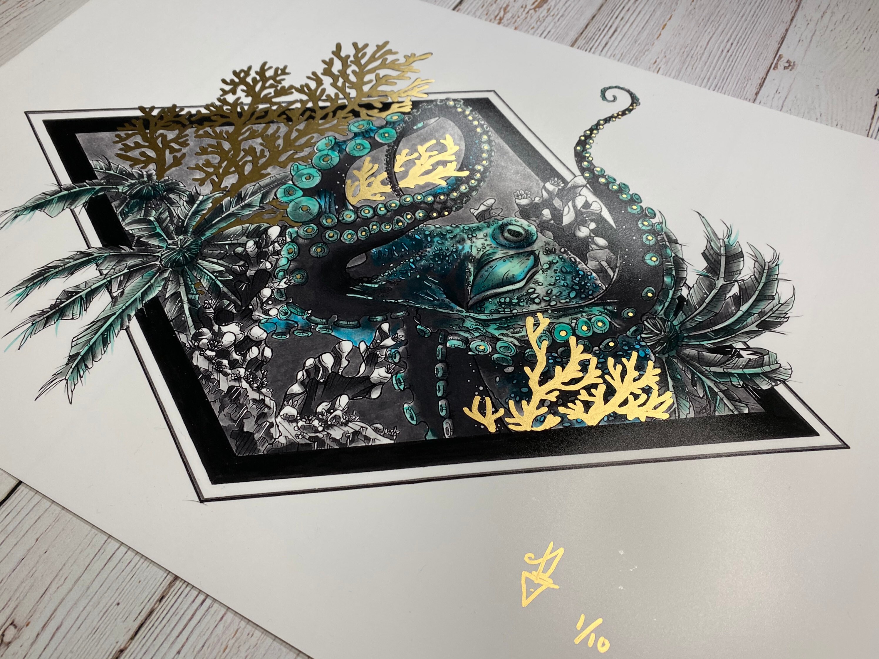 Mr. Octopus Gilded Moonlight Edition large | Etsy