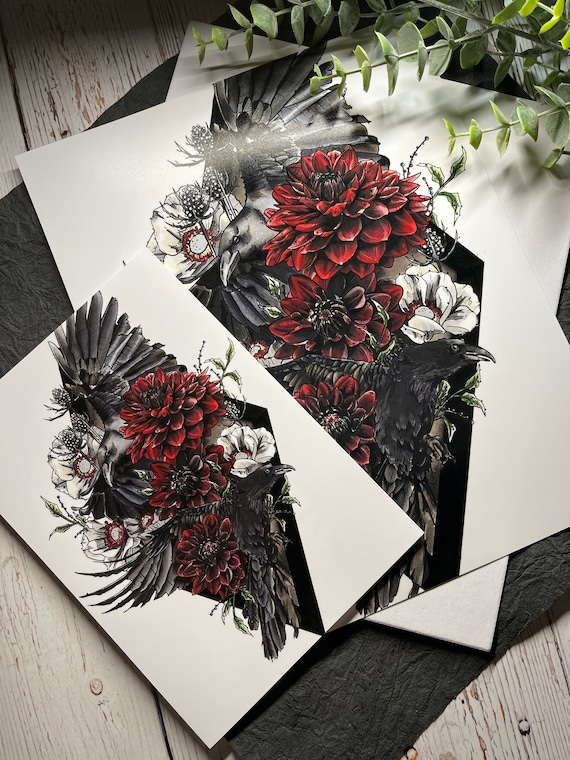 Black Birds Small Print - Etsy
