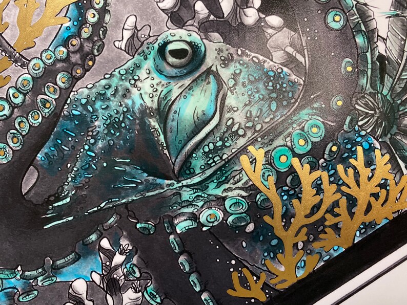Mr. Octopus Gilded Moonlight Edition large | Etsy