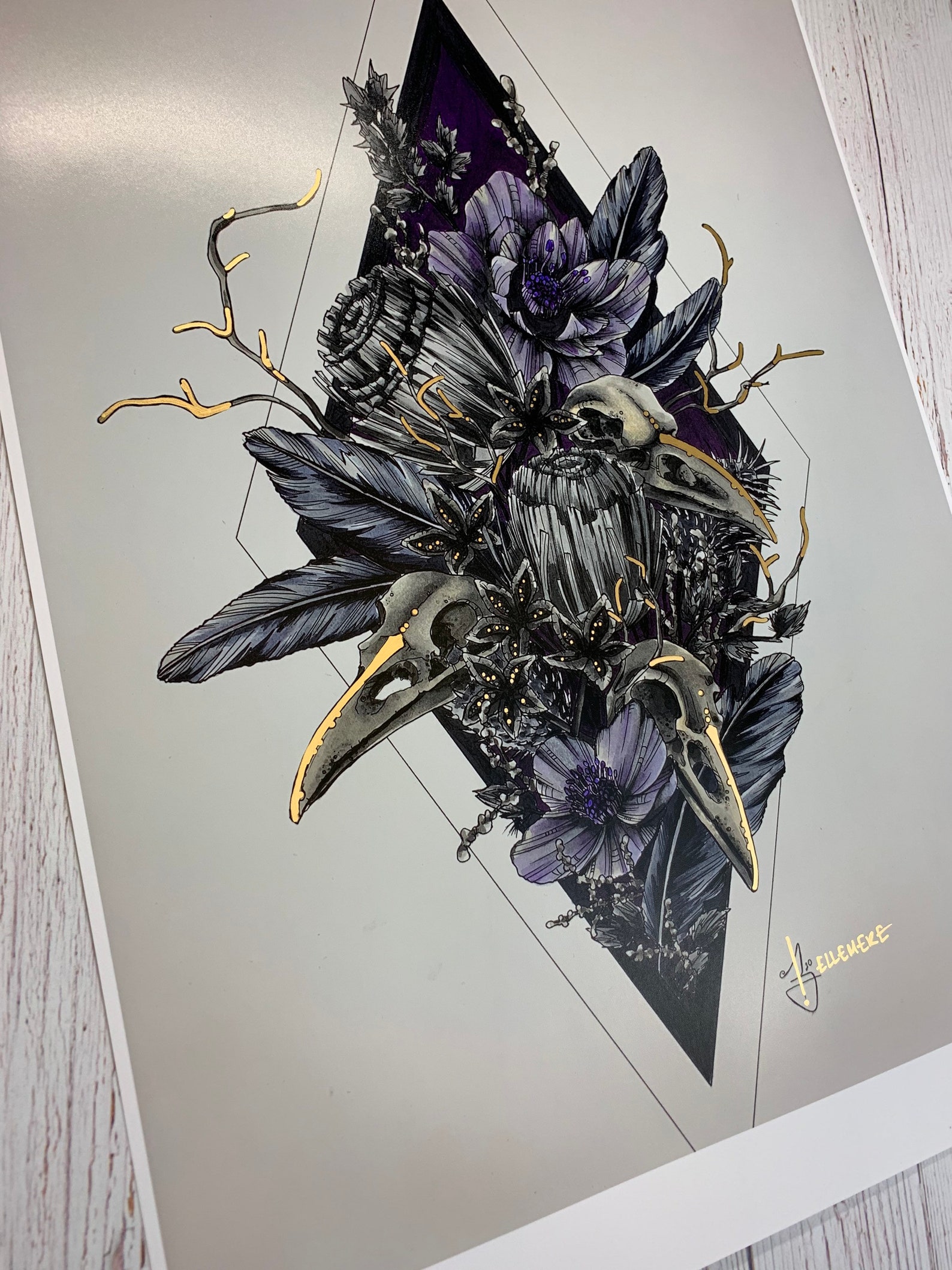 A Midnight Dreary Large Print - Etsy