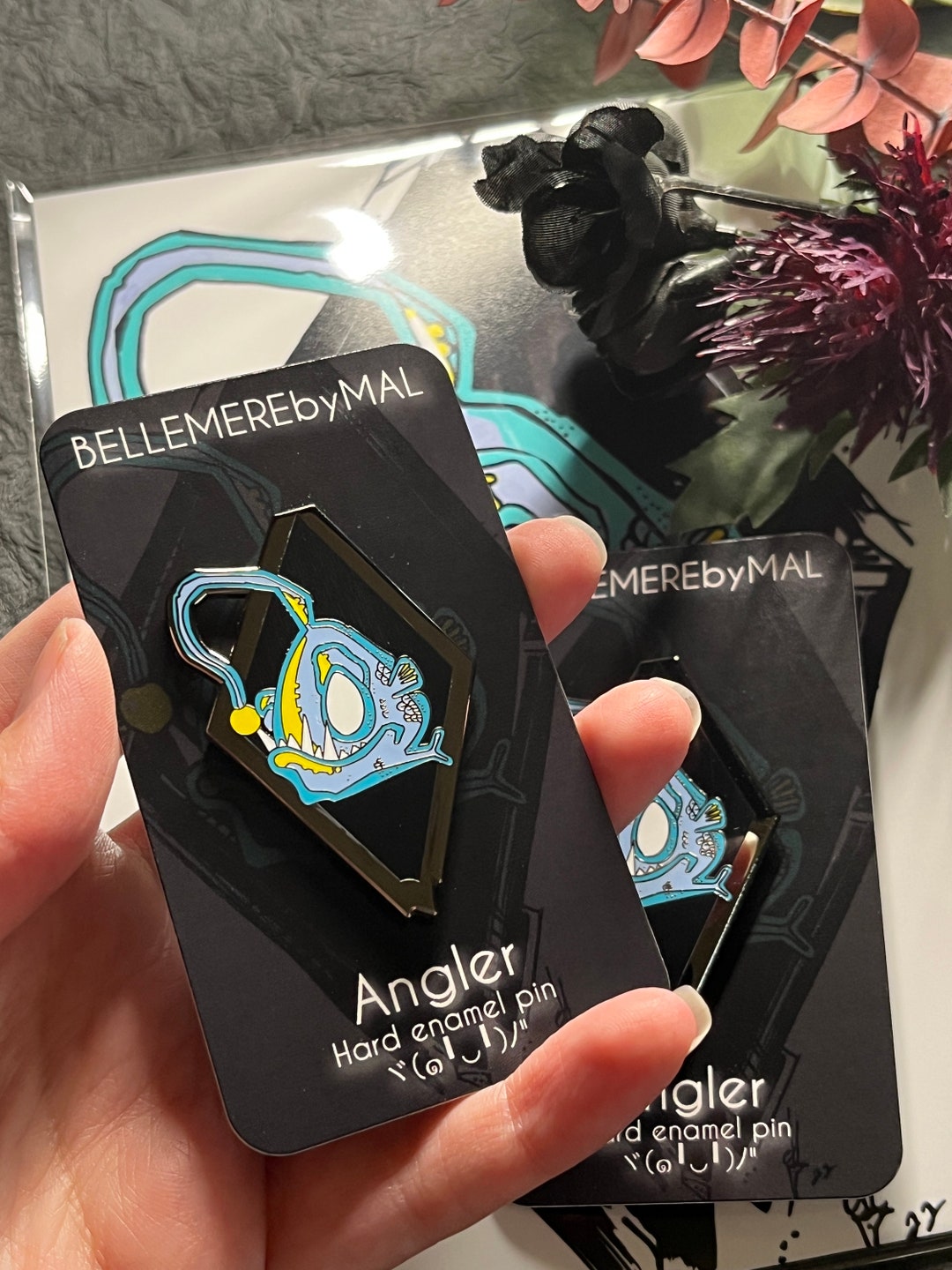 Angler Enamel Pin - Etsy