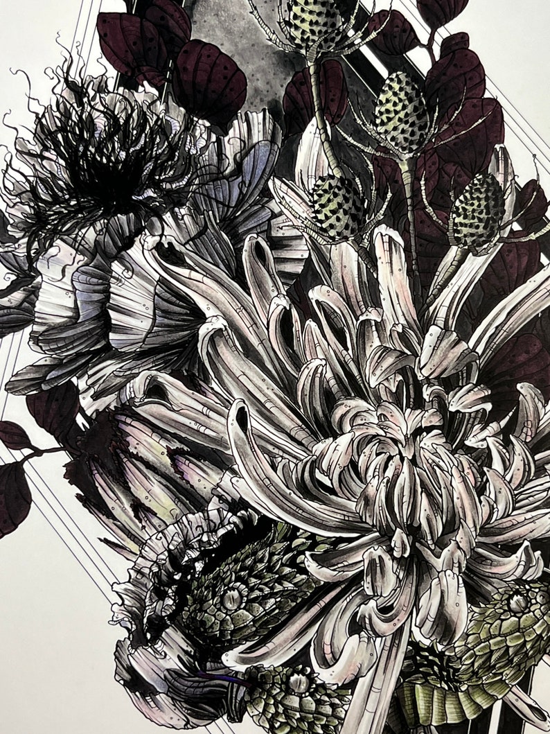 Ashen Ophidia Small Print - Etsy