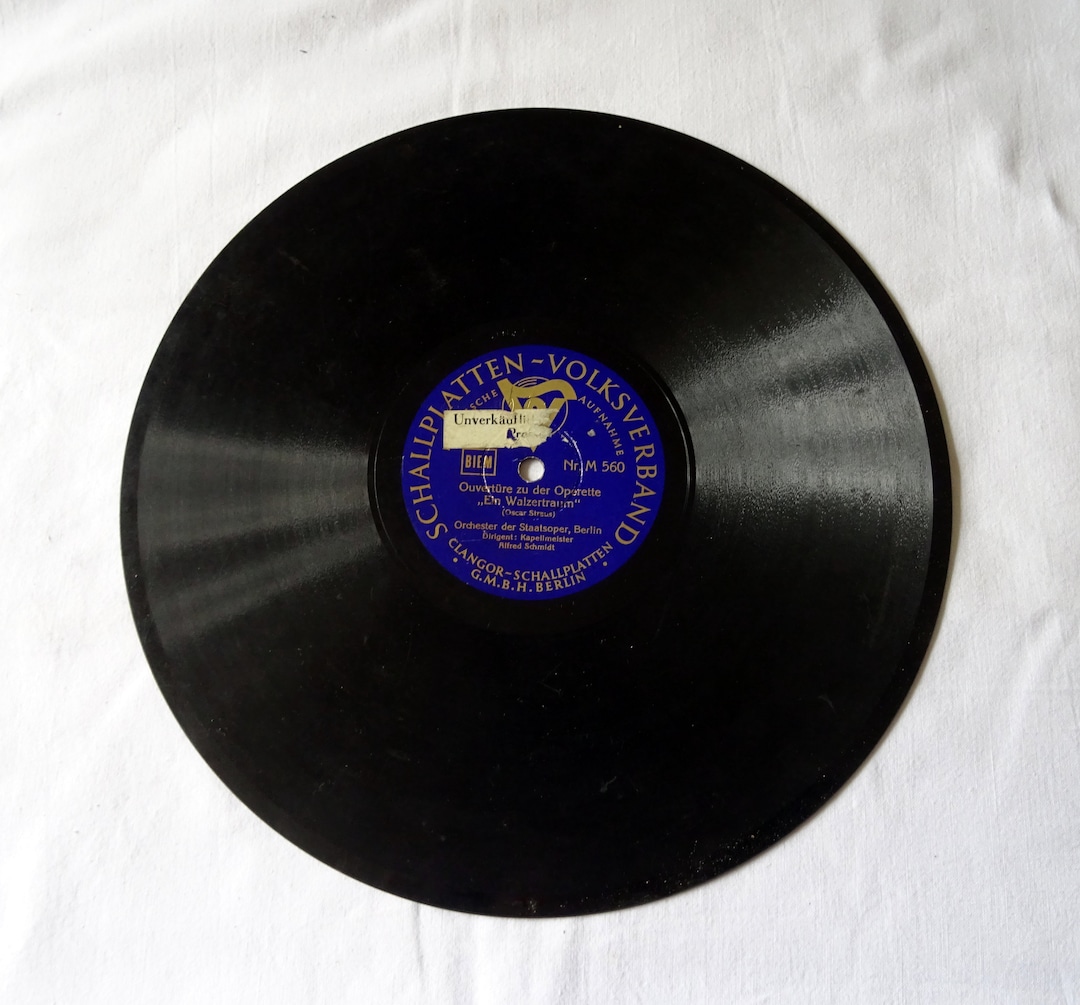 Schellack Schallplatte Schallplatten-Volksverband Vintage 16 - Etsy.de