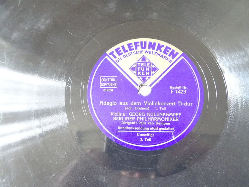 Shellac Record Telefunken Vintage 08 - Etsy