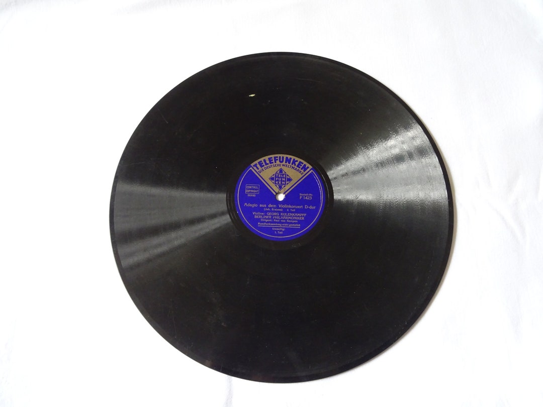 Shellac Record Telefunken Vintage 08 - Etsy