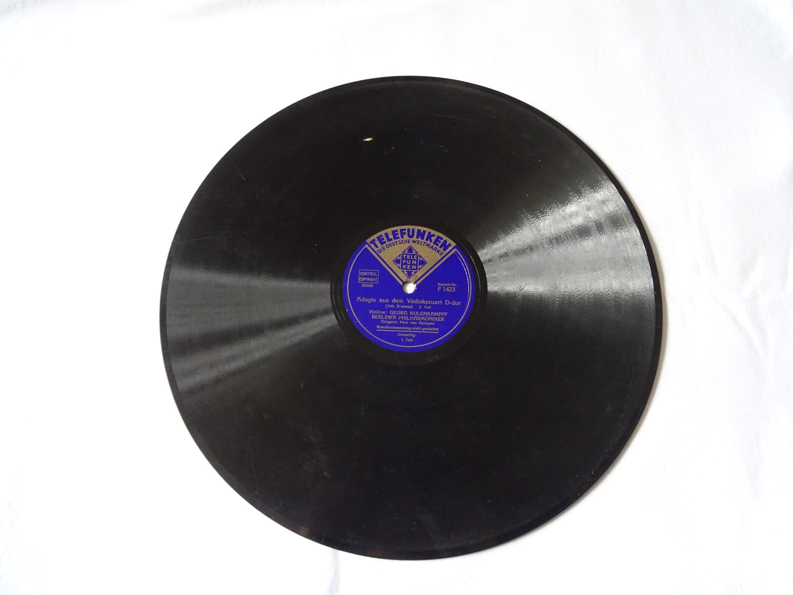 Shellac Record Telefunken Vintage 08 - Etsy
