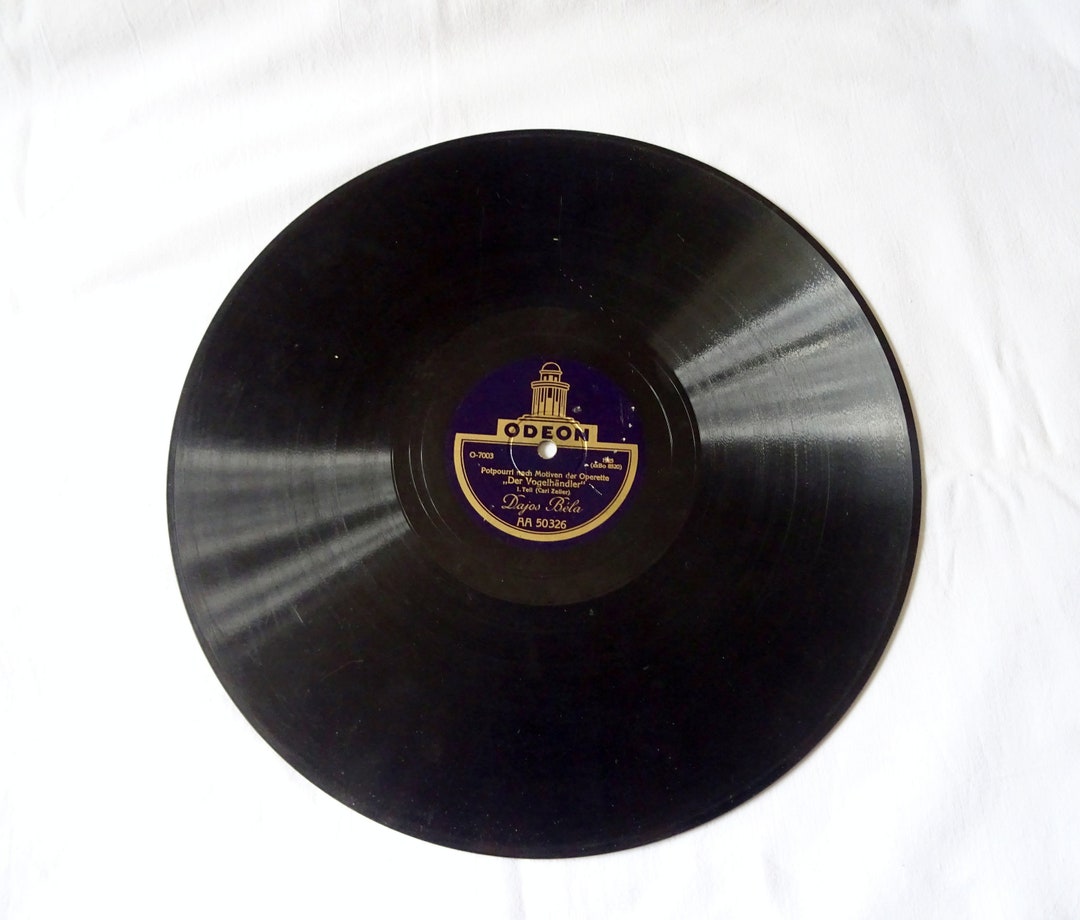 Shellac Record Odeon Vintage 09 - Etsy