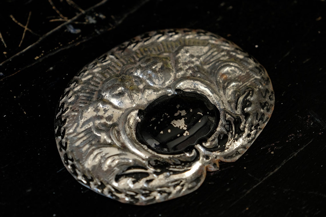 Rare Antique Victorian Pressed Tin Coffin Plaque or Casket Plate ...