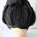 Antique Victorian Crepe Silk Black Mourning Bonnet Hat, Child or Adult ...