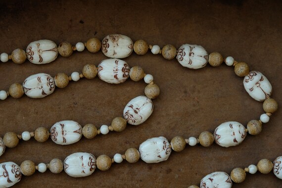 1920s Max Neiger Egyptian Revival Scarab Beetle Beade… - Gem