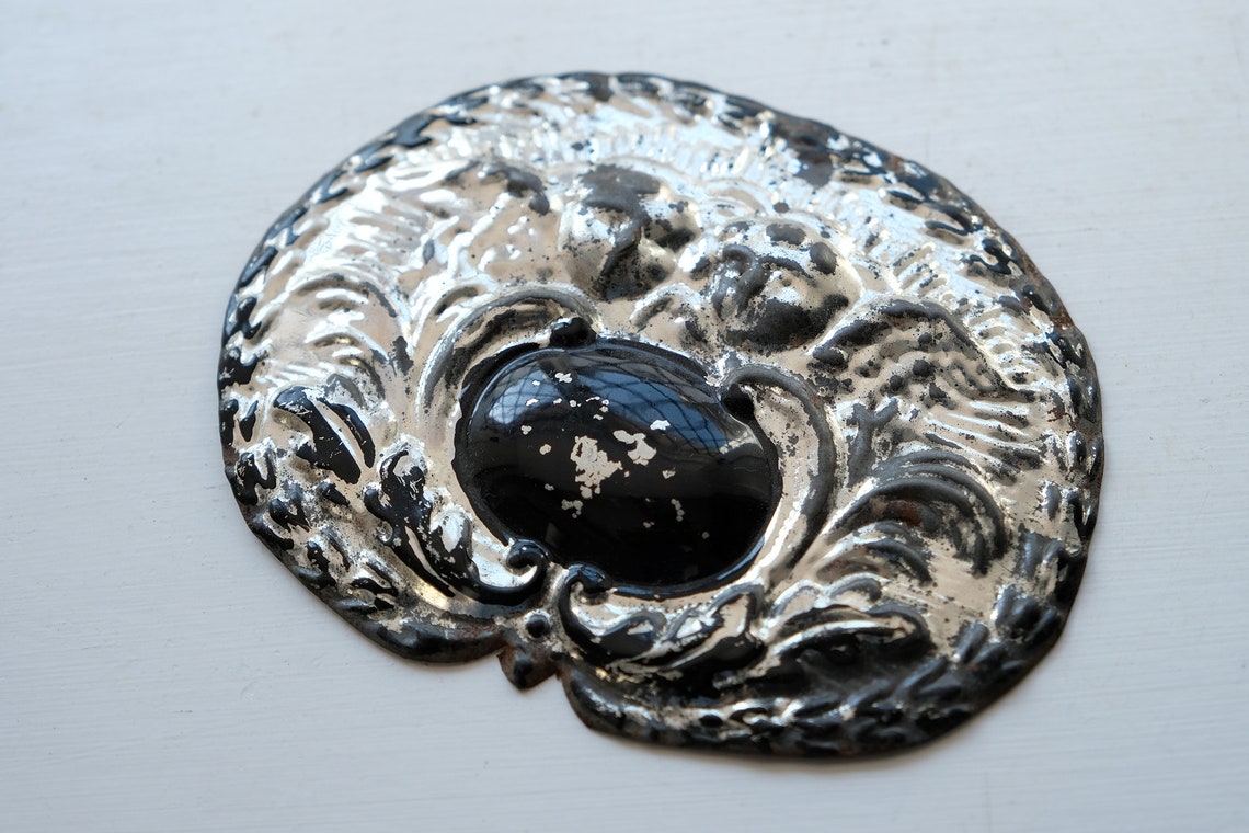 Rare Antique Victorian Pressed Tin Coffin Plaque or Casket Plate ...