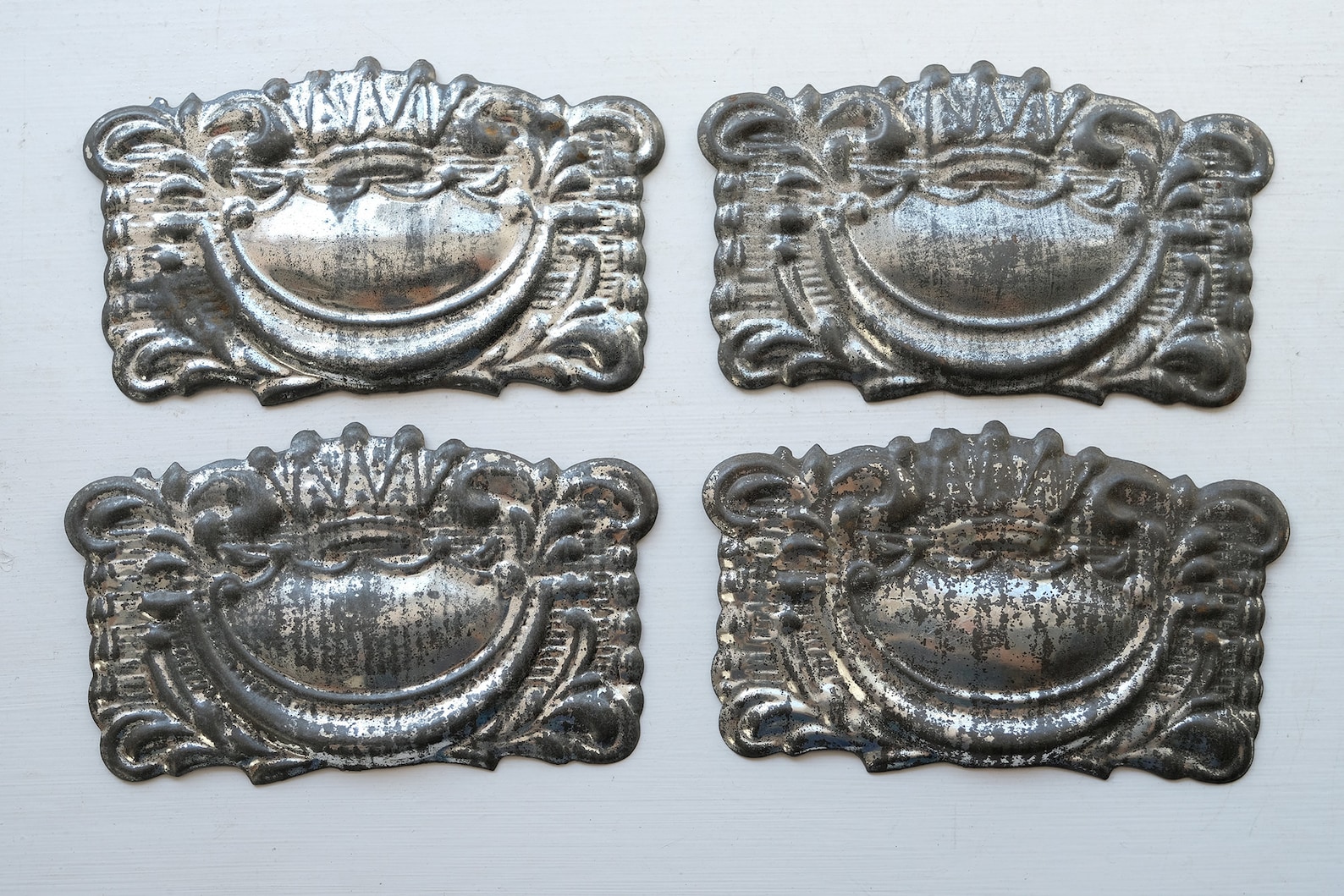 Rare Set of Four 4x Victorian Pressed Tin Faux Coffin Handles - Etsy UK