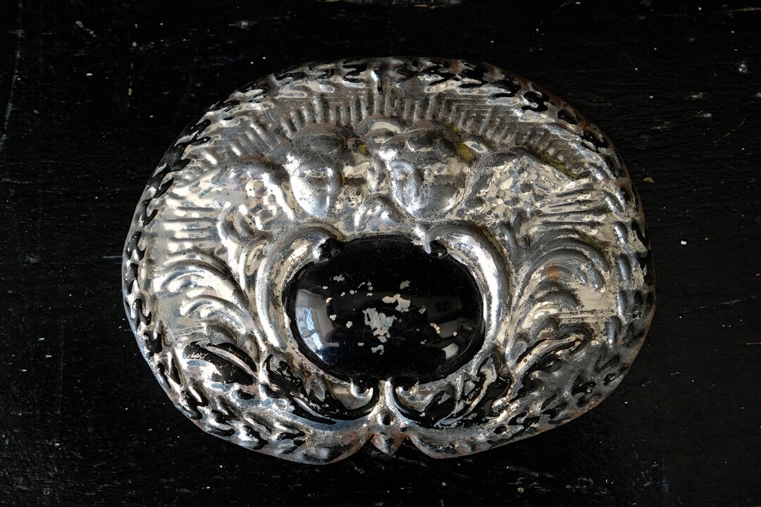 Rare Antique Victorian Pressed Tin Coffin Plaque or Casket Plate ...