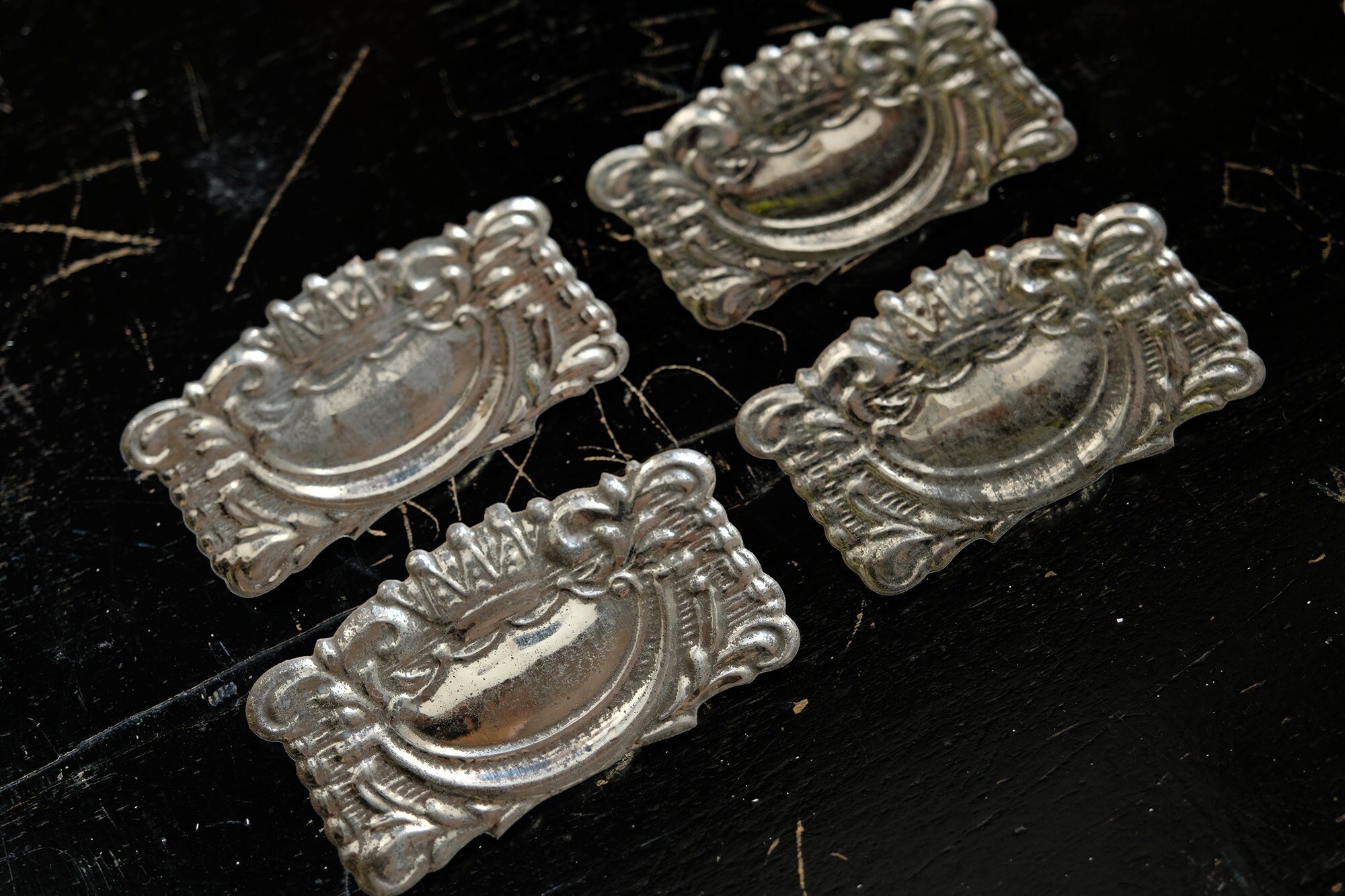 Rare Set of Four 4x Victorian Pressed Tin Faux Coffin Handles - Etsy UK