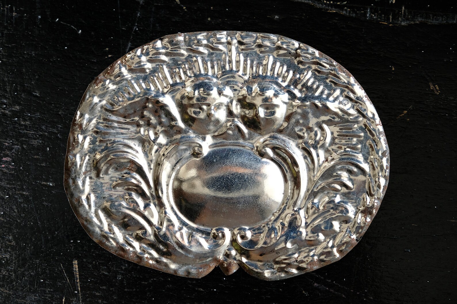 Rare Antique Victorian Pressed Tin Coffin Plaque or Casket Plate ...
