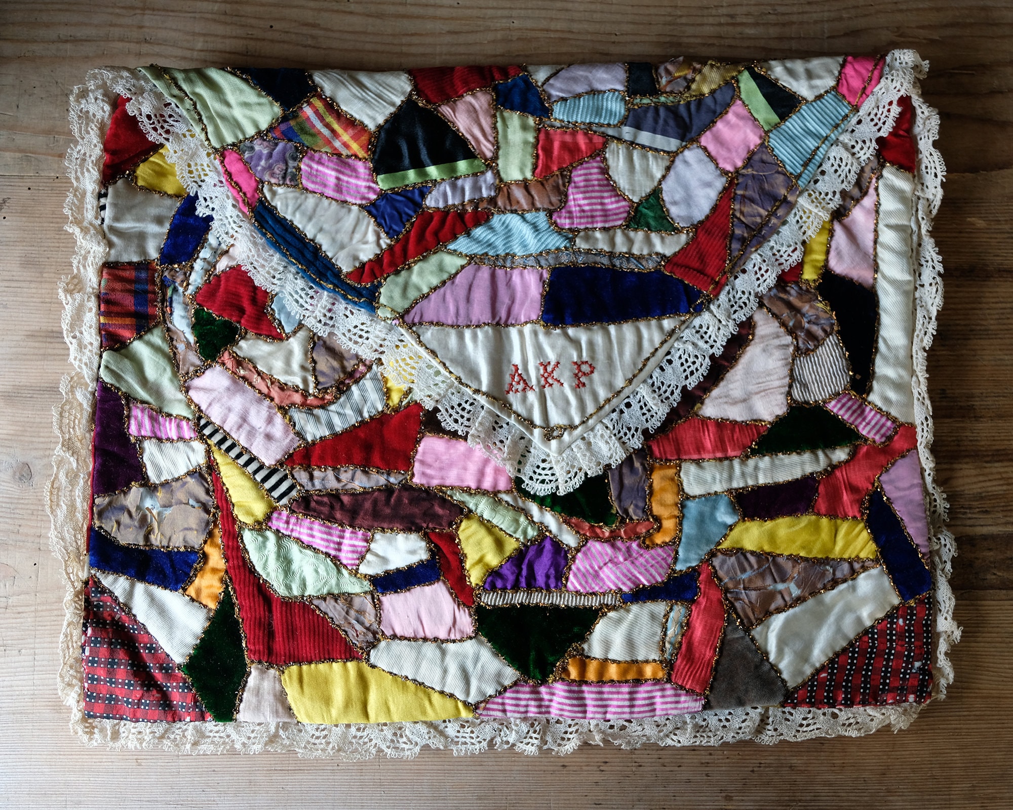 Rare Victorian Edwardian Crazy Quilt Lingerie or Pyjama Case - Etsy