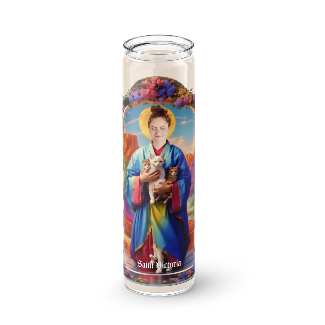 Custom Saint Selfie Prayer Candle: Personalized Photo Candle - Etsy