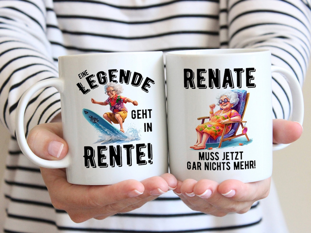 Tasse mit Spruch Eine Legende geht in Rente Geschenk Pensionierung ...